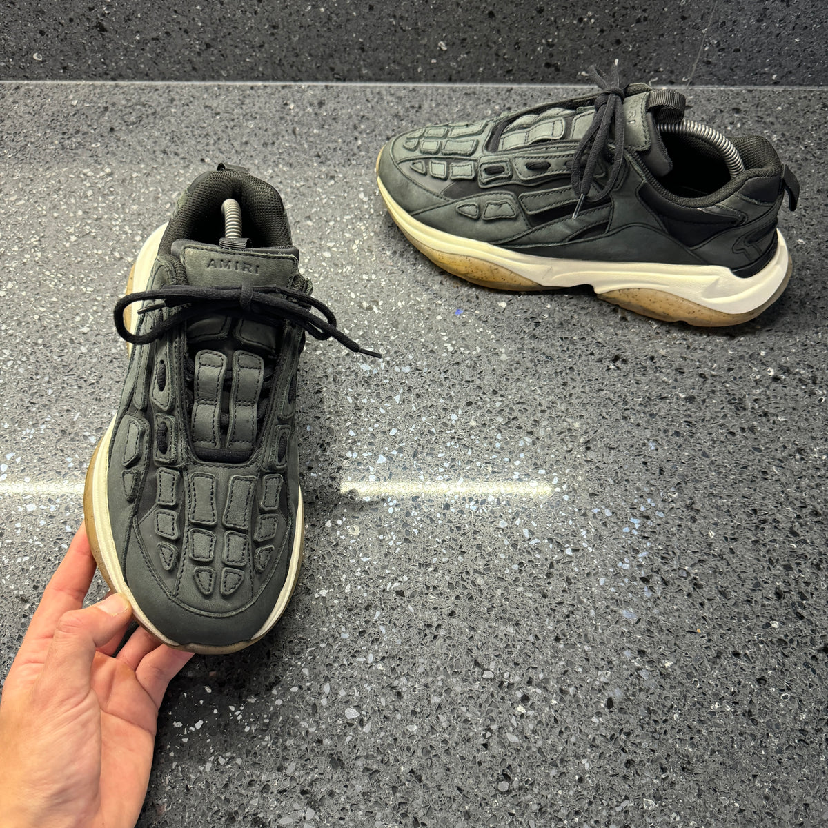 AMIRI MENS BONE RUNNERS GREY EU 42 (FIT A UK 8) – Lovedkicks