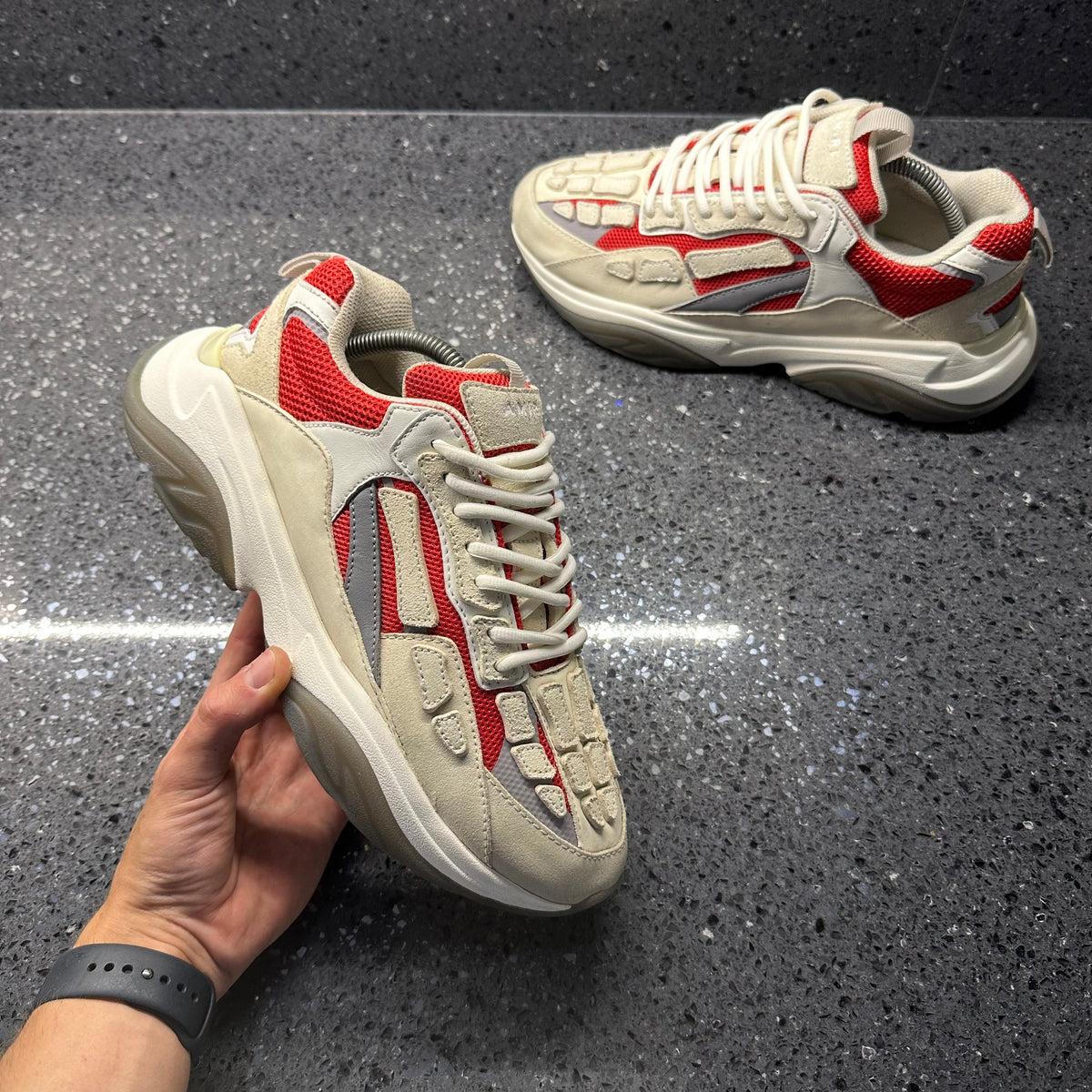AMIRI MENS BONE RUNNERS RED EU 42 (FIT A UK 8) – Lovedkicks