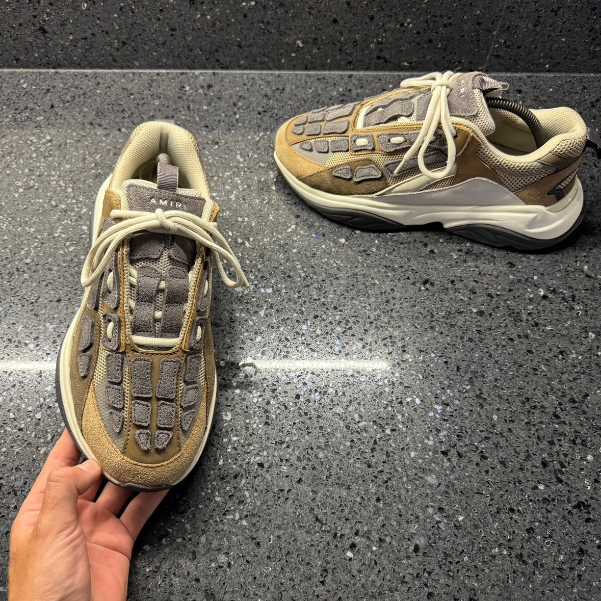 AMIRI MENS BONE RUNNERS BROWN EU 42 (FIT A UK 8) – Lovedkicks