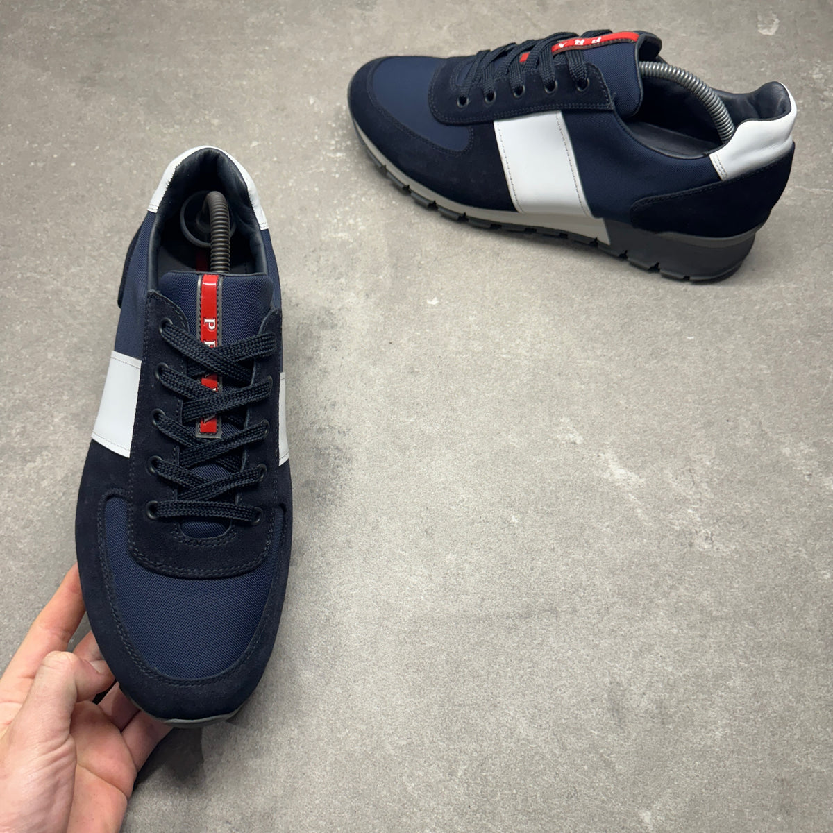 PRADA MENS RUNNERS NAVY EU 43.5 (FIT A UK 10) – Lovedkicks
