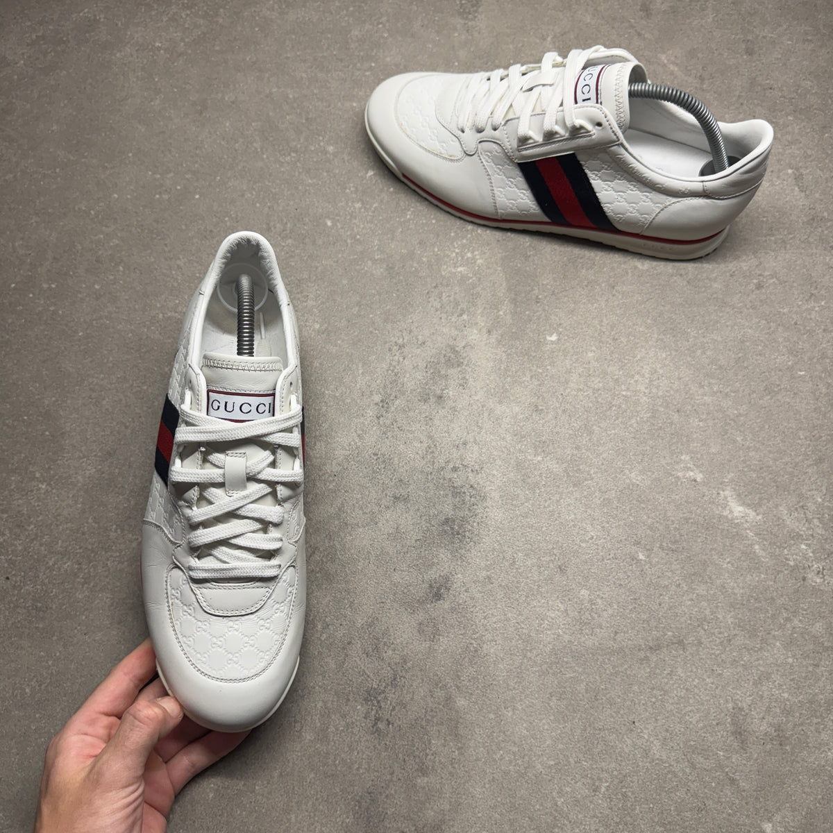 GUCCI MENS RUNNER WHITE EU 41.5 (FIT A UK 8) – Lovedkicks