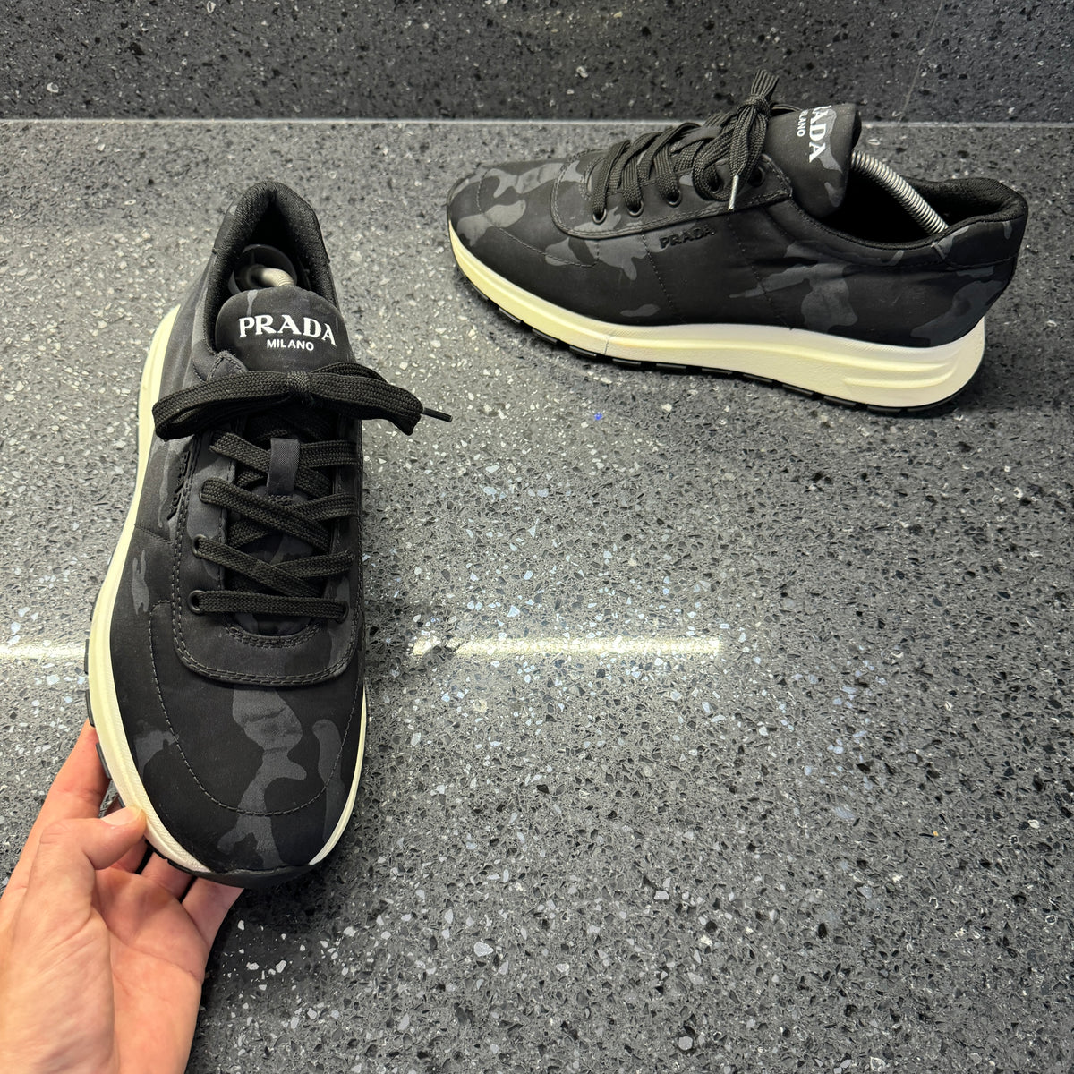 PRADA MENS RUNNERS CAMO EU 44 (FIT A UK 10 / 10.5) – Lovedkicks