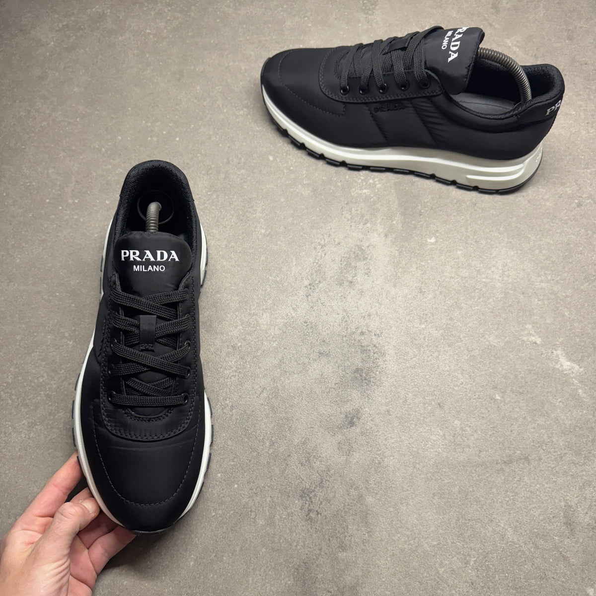 PRADA MENS RUNNERS BLACK EU 41 (FIT A UK 8) – Lovedkicks