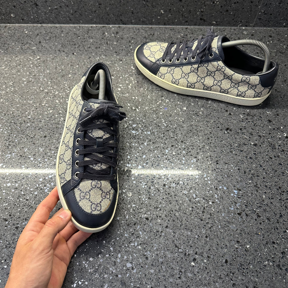 GUCCI MENS BROOKLYN NAVY EU 39 (FIT A UK 6 / 6.5) – Lovedkicks